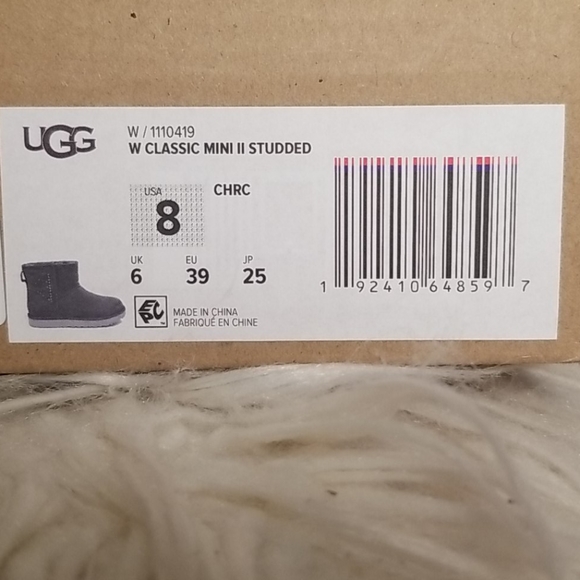 UGG | Shoes | Grey Classic Mini Ii Studded Womens Bootie | Poshmark